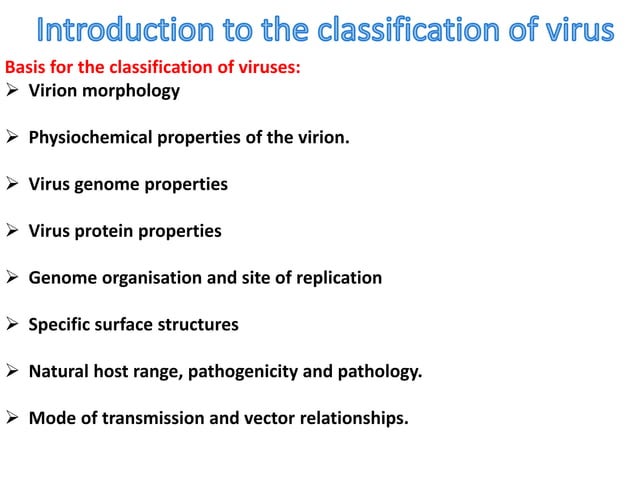 Classification of virus | PPTX