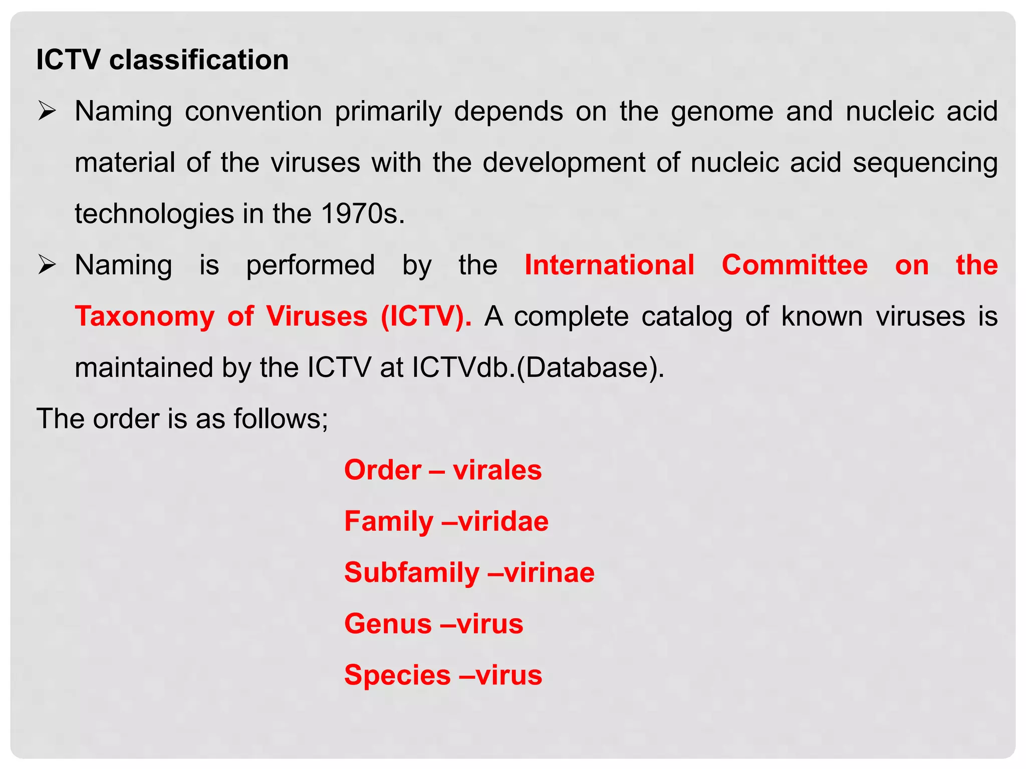 Classification of viruses | PPTX