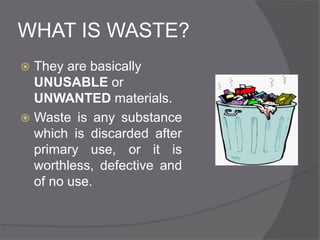 Classification of waste and storage methods | PPTX | Indoor ...