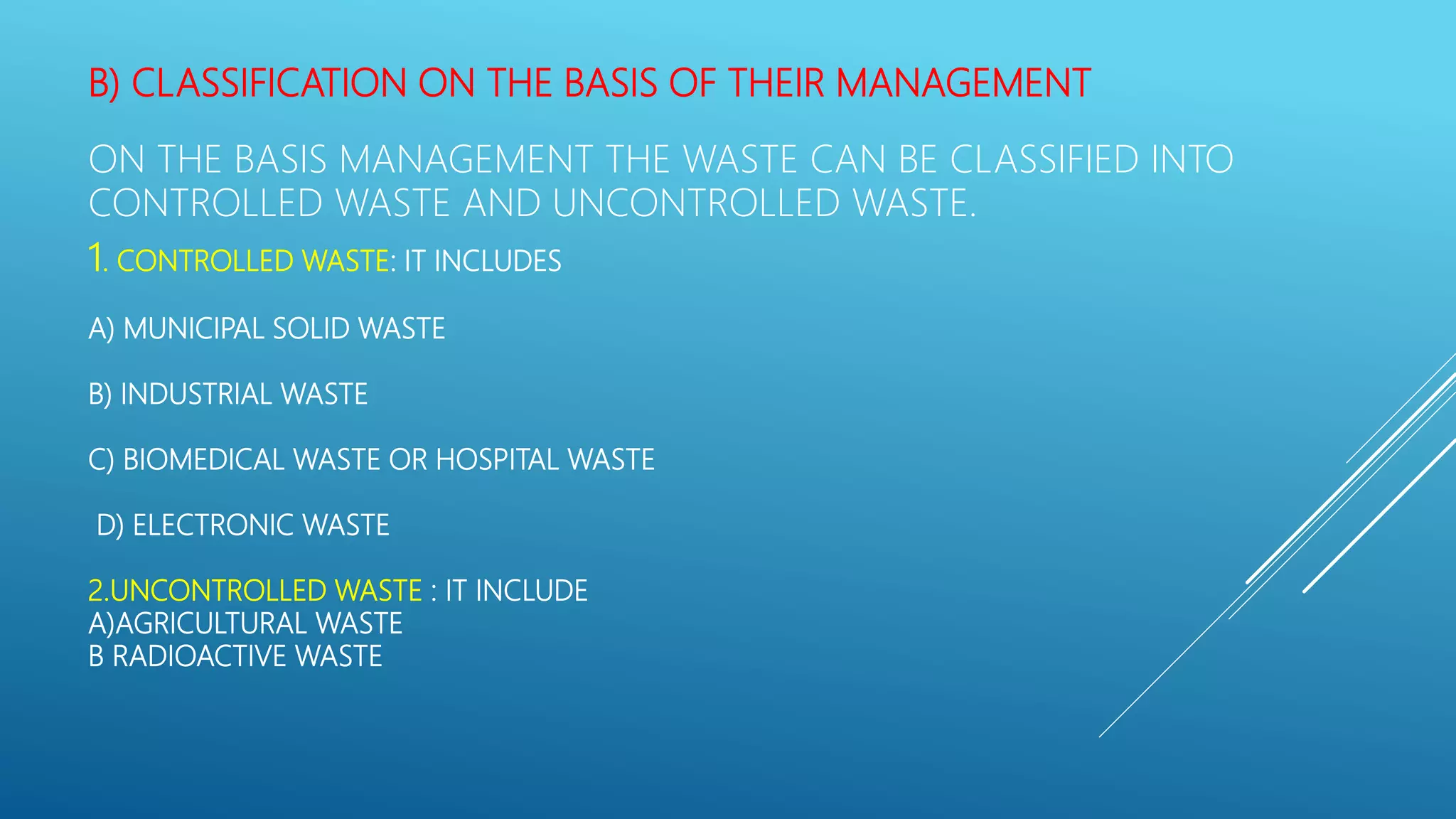 classification of waste and their characteristics | PPTX