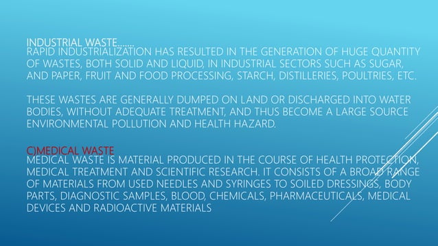 classification of waste and their characteristics | PPTX