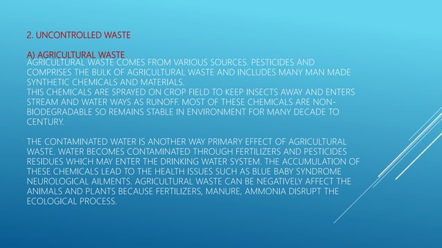 classification of waste and their characteristics | PPTX