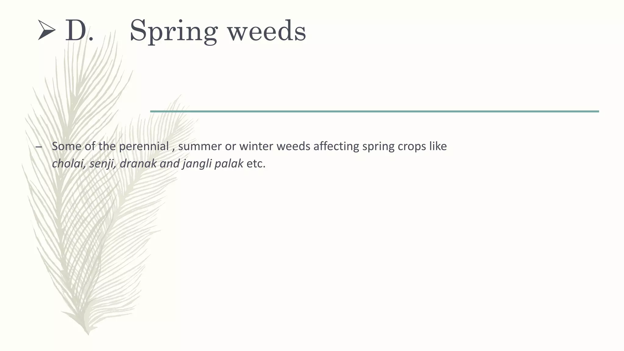 Classification of weeds | PPTX