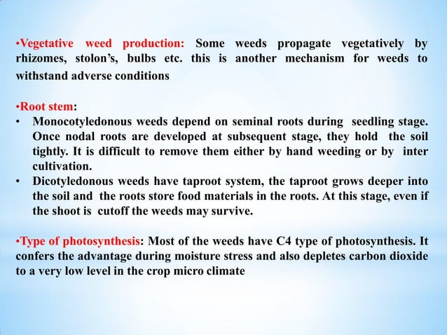 Classification of weeds and characteristics of different agro systems | PDF