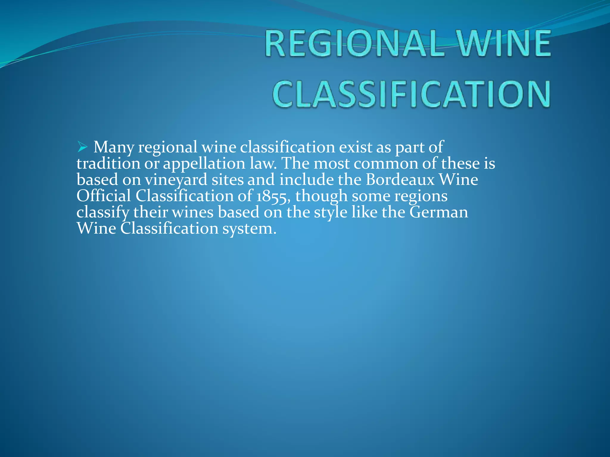 Classification of wine | PPTX