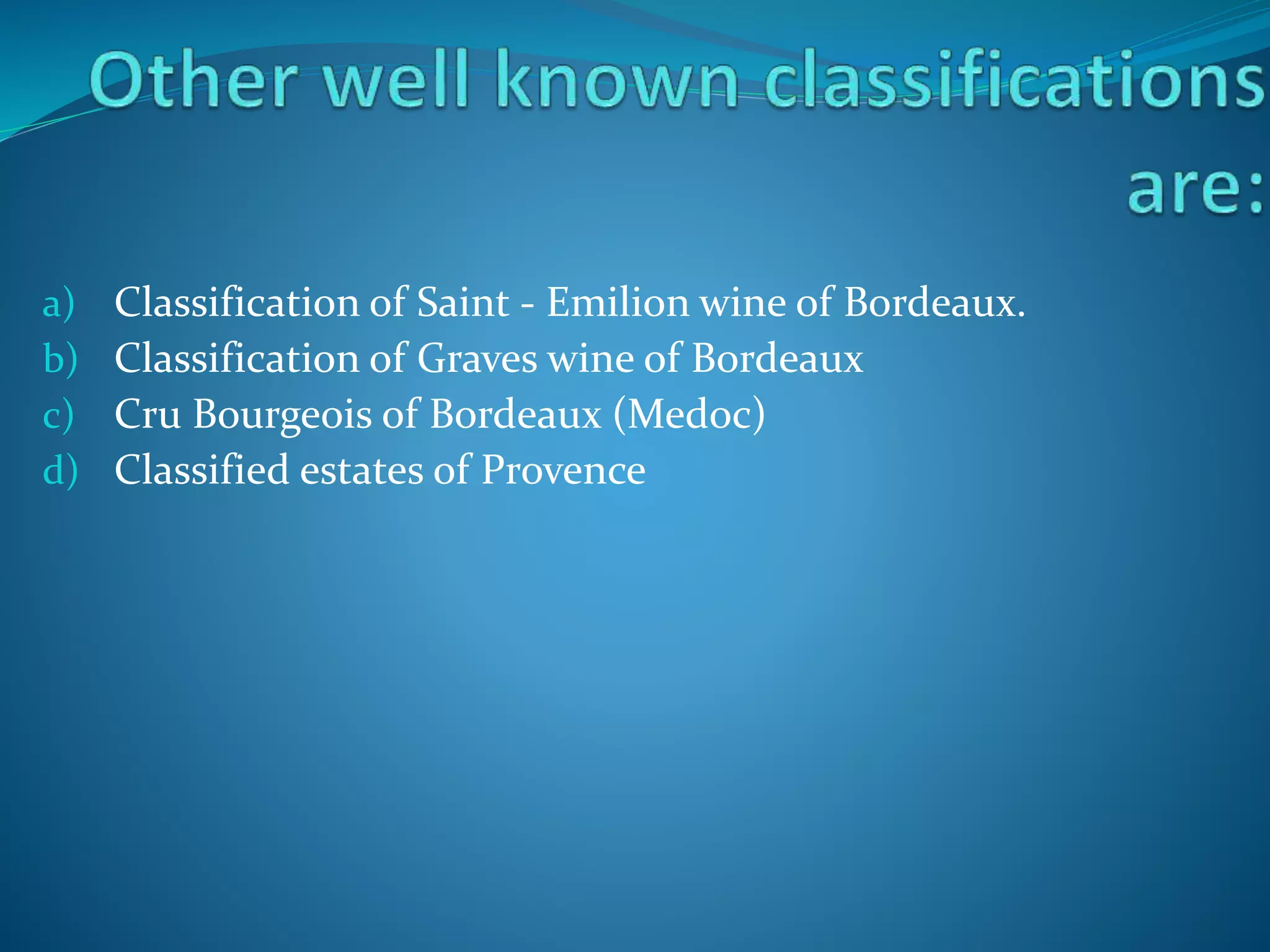 Classification of wine | PPTX