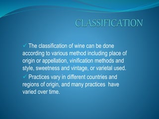 Classification of wine | PPTX