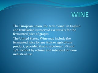Classification of wine | PPTX