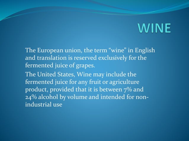 Classification of wine | PPTX