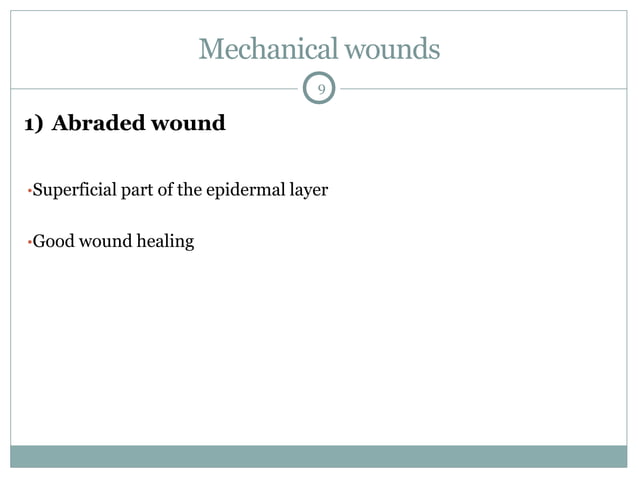 CLASSIFICATION OF WOUNDS BDS 3rd year .pptx | Death, Injury, or ...