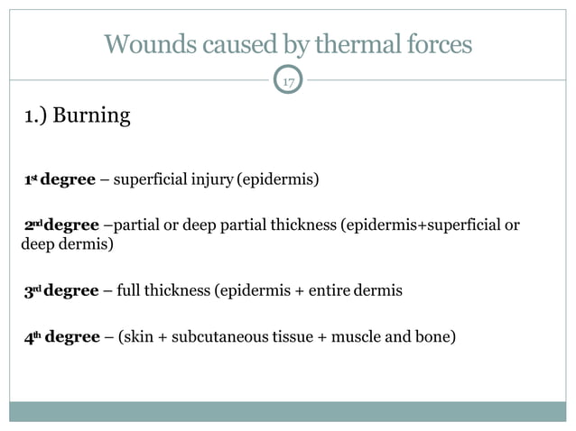 CLASSIFICATION OF WOUNDS BDS 3rd year .pptx | Death, Injury, or ...