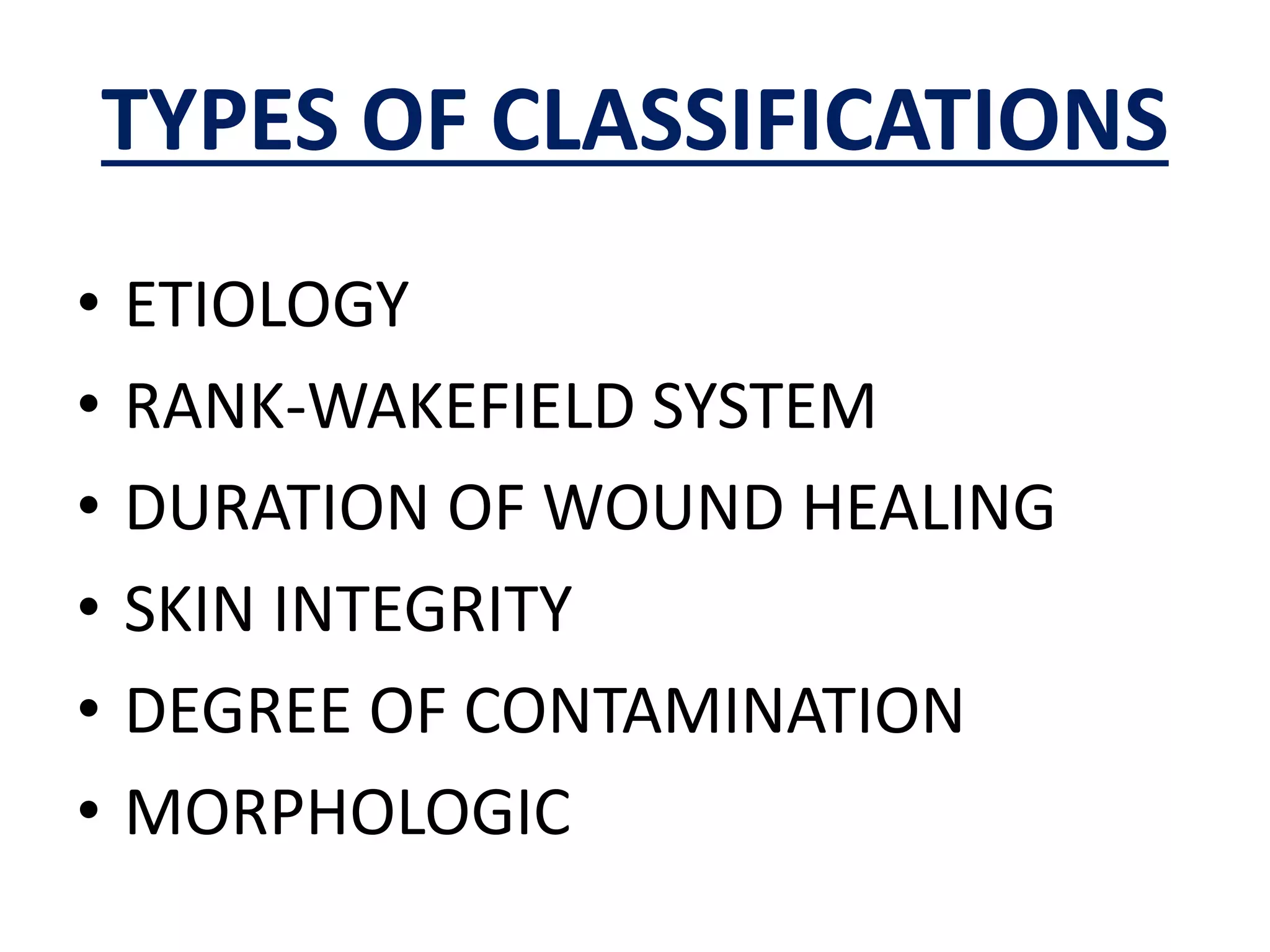 Classification of wounds | PPTX