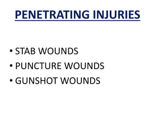 Classification of wounds | PPTX | First Aid | Injuries
