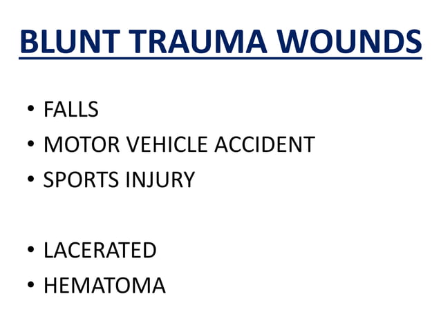 Classification of wounds | PPTX | First Aid | Injuries