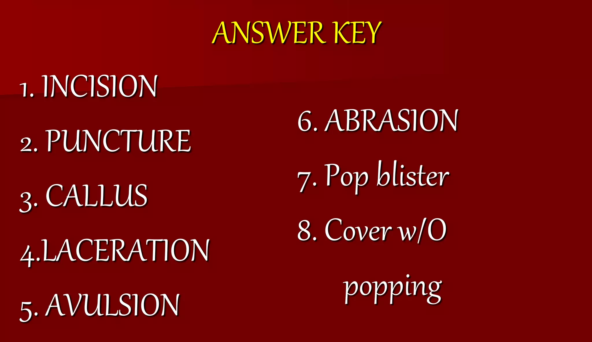 Classification of wounds | PPT | First Aid | Injuries