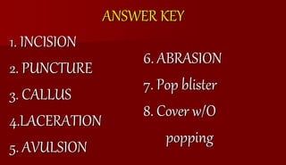 Classification of wounds | PPT | First Aid | Injuries