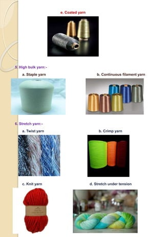 Classification of yarn | PPTX