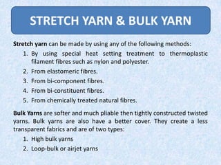 Classification of yarn yarn classification. Textile yarn. Yarn count. | PDF