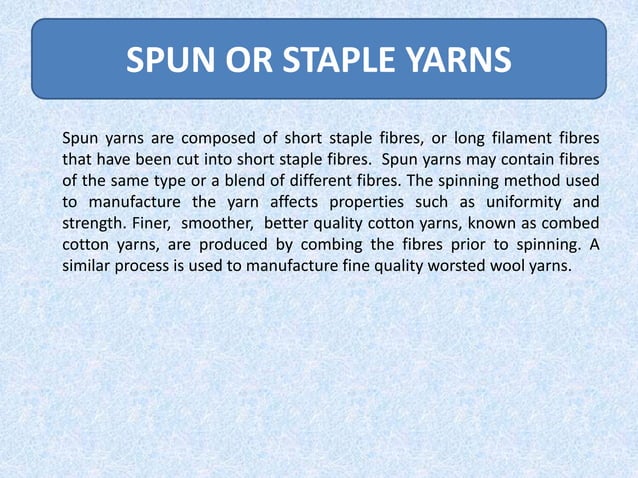Classification of yarn yarn classification. Textile yarn. Yarn count ...