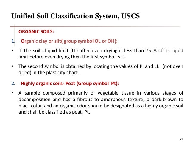 Classification os soil