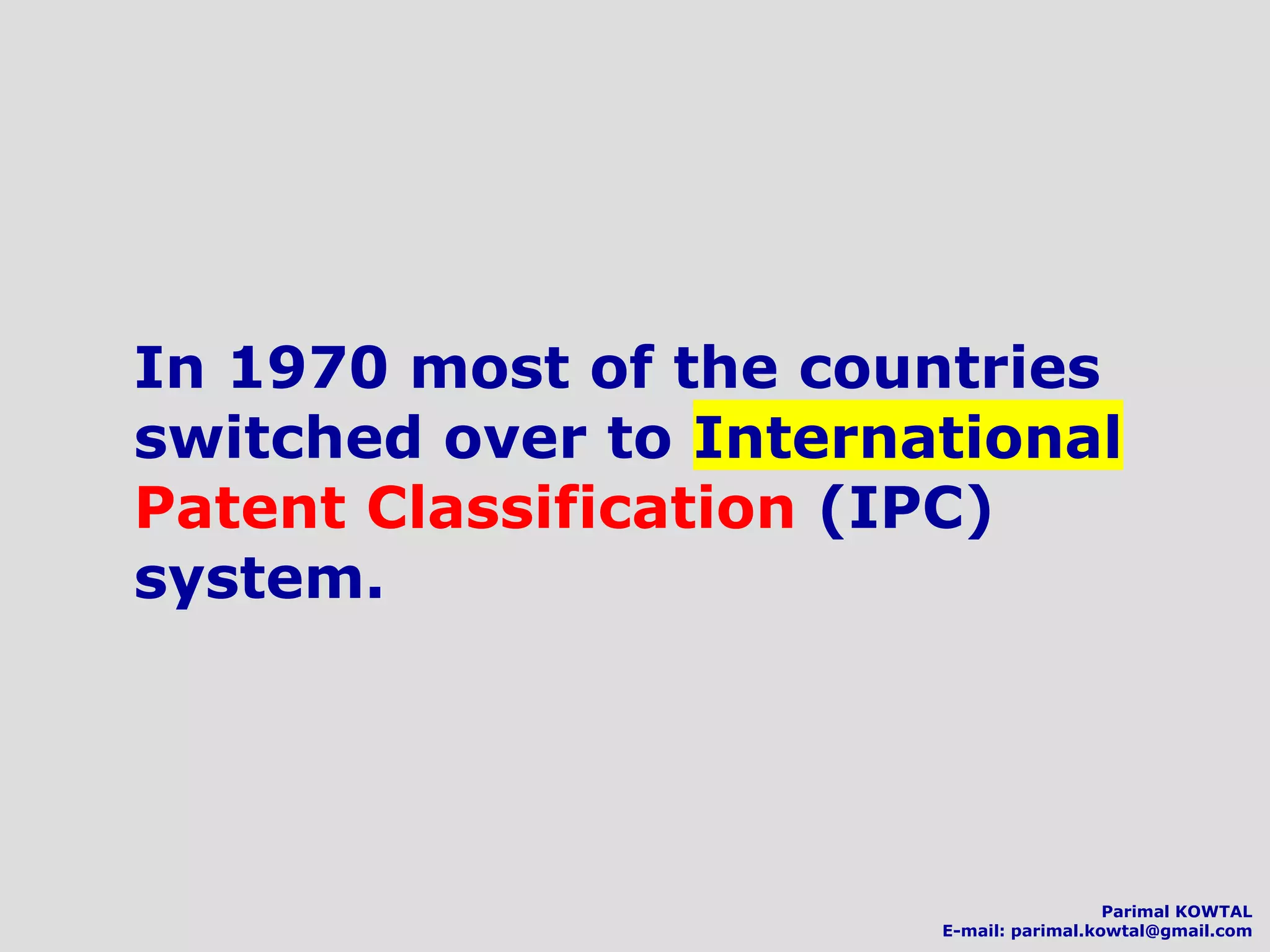 Patent Classification | PDF