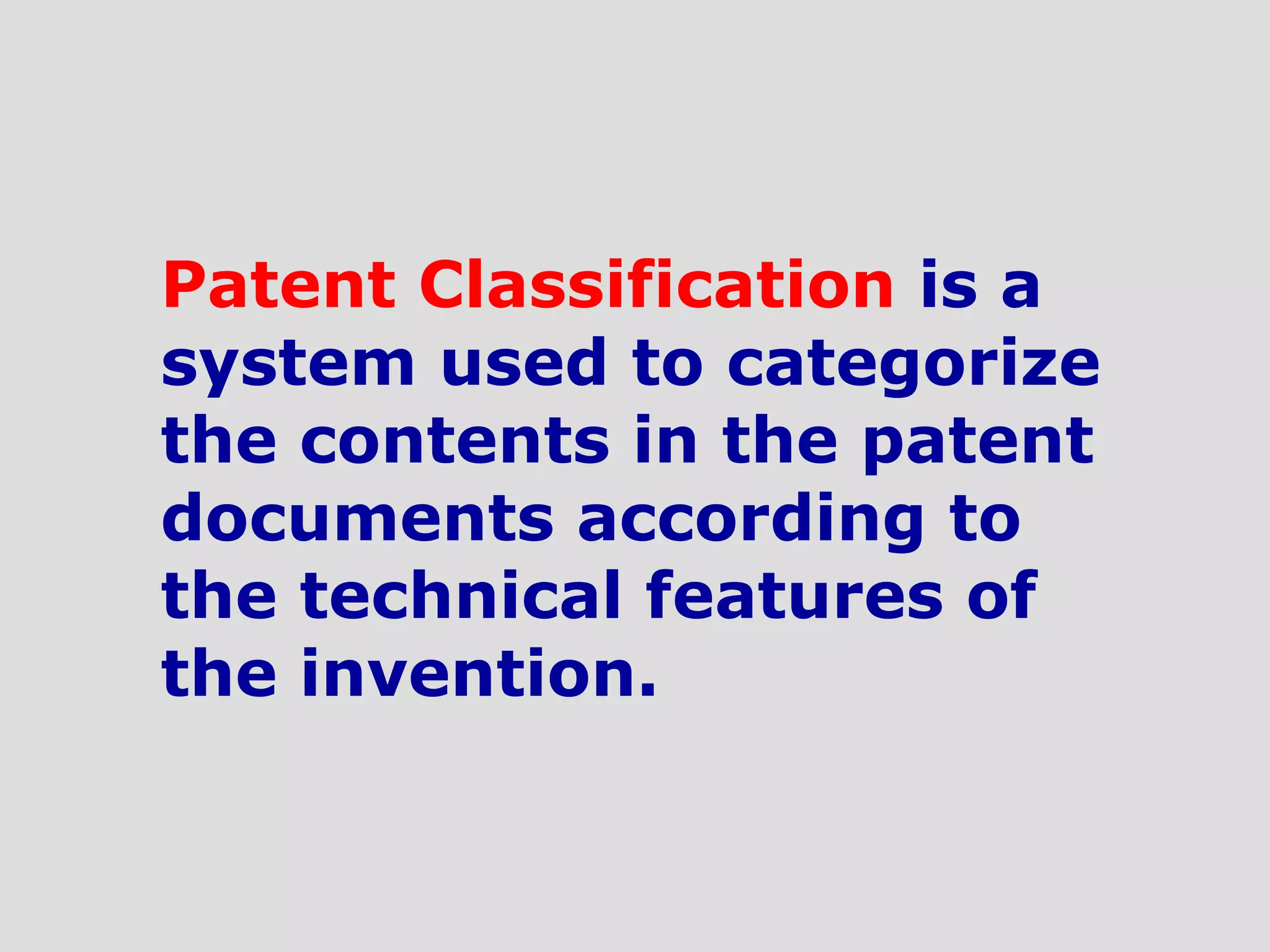 Patent Classification | PDF