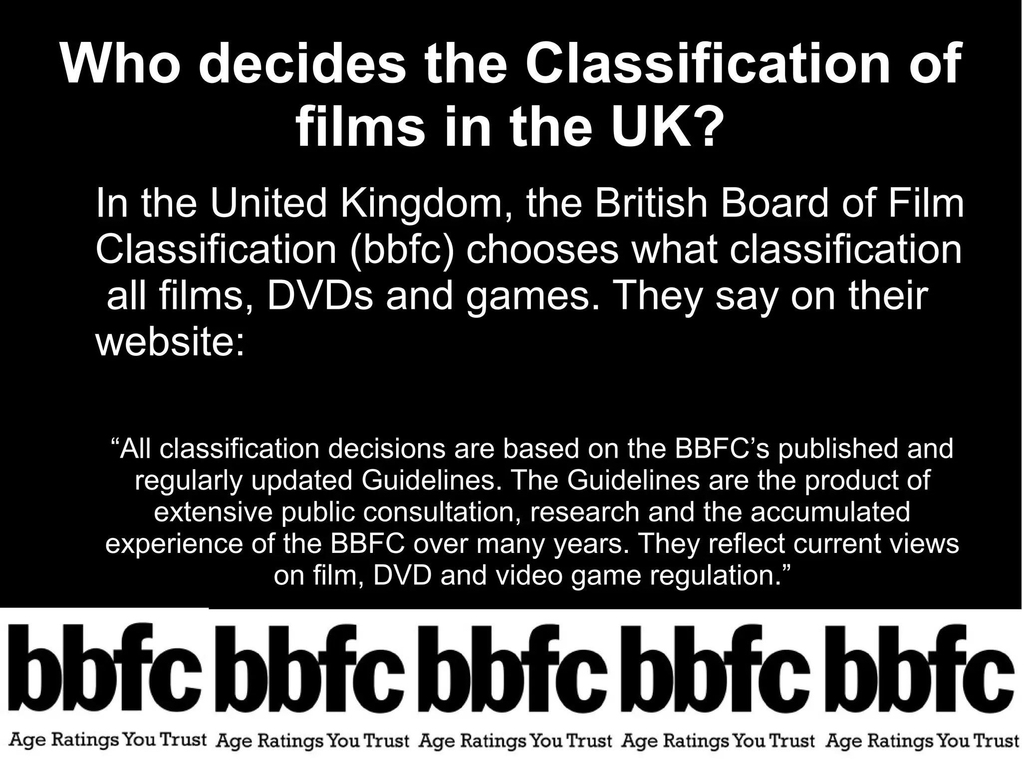 Classification of Films | ODP