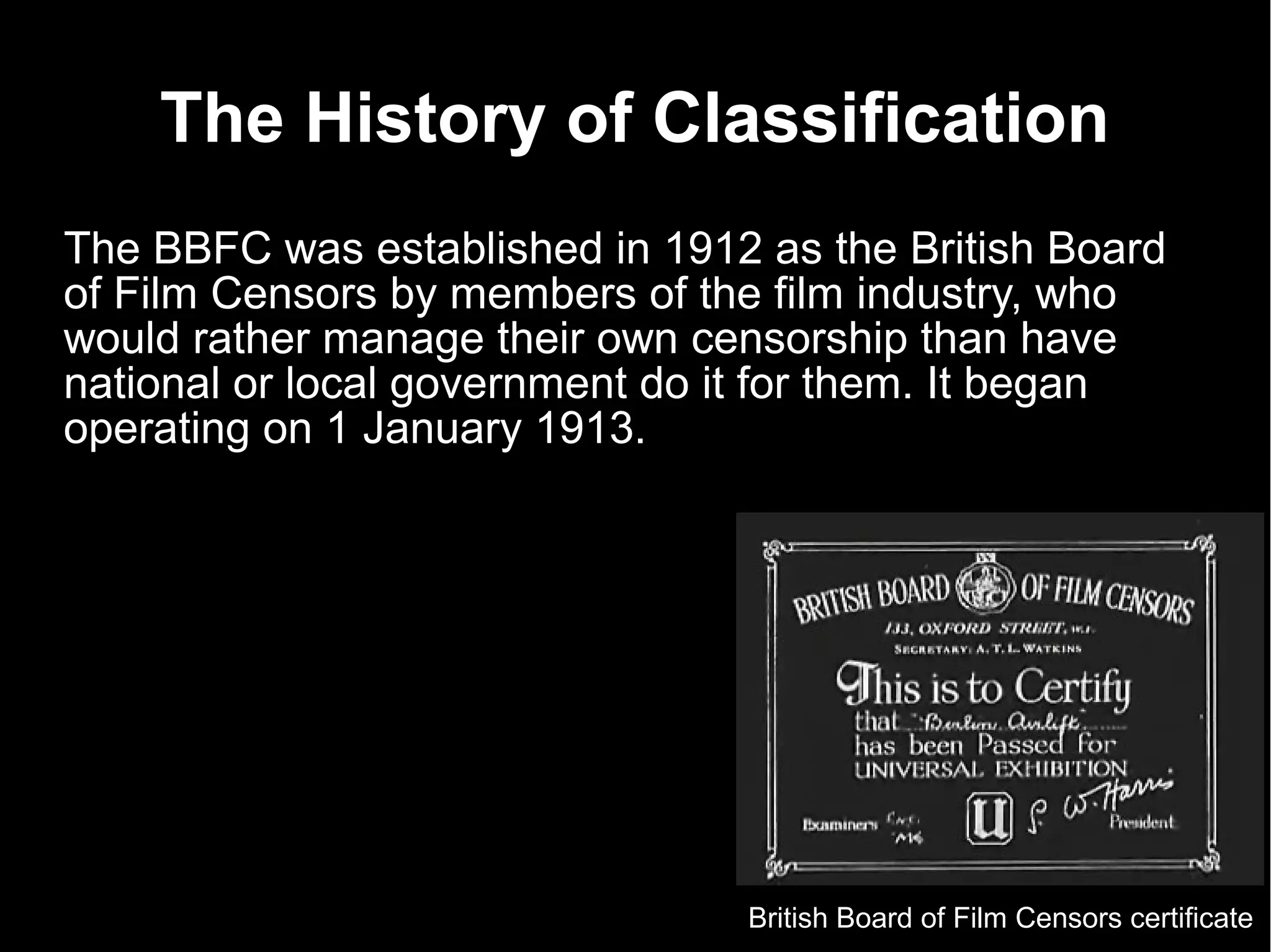 Classification of Films | ODP