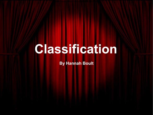Classification of Films | ODP