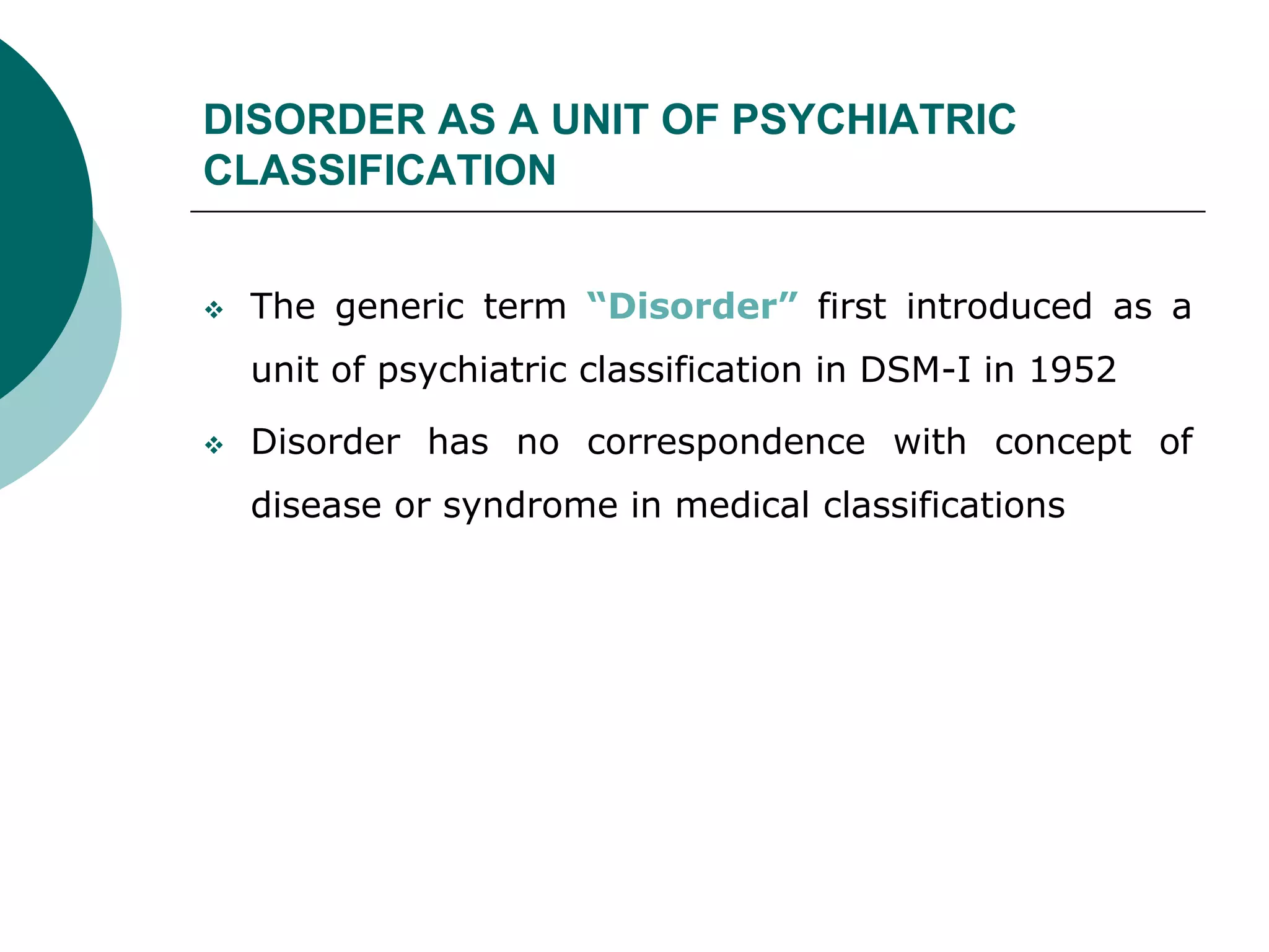 Classification of psychiatric disorders | PPTX