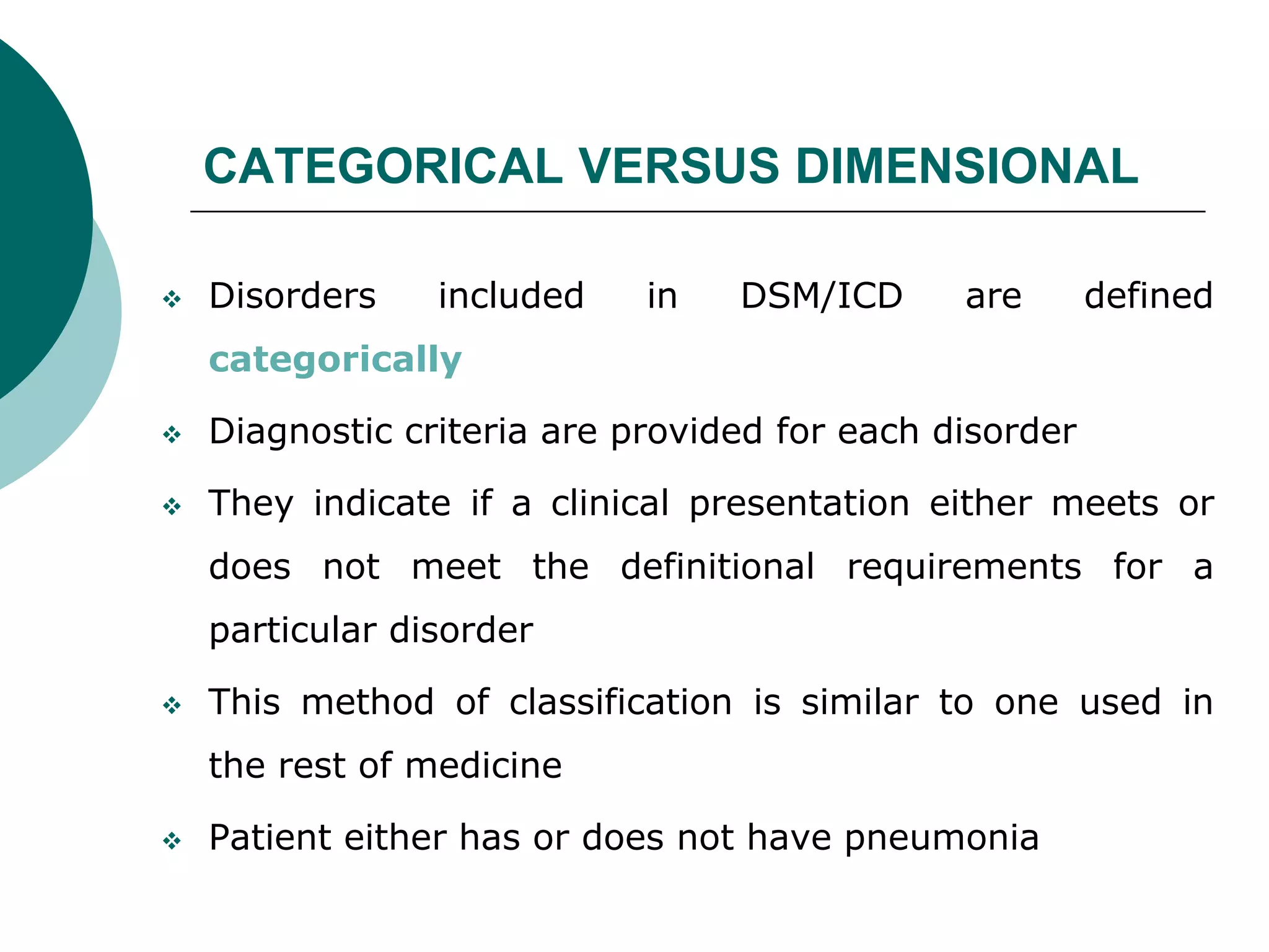 Classification of psychiatric disorders | PPTX