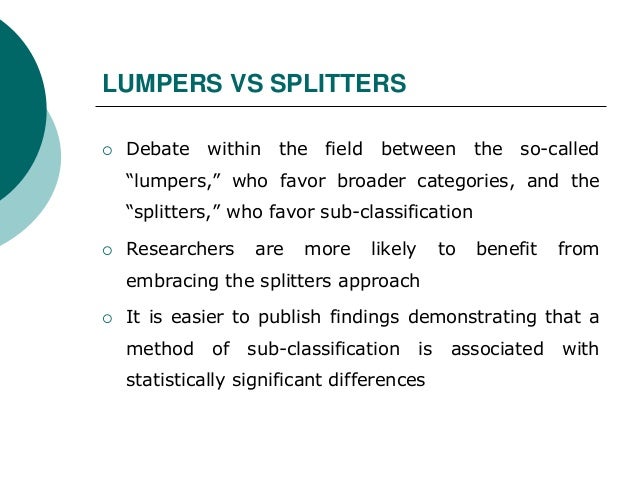 Classification of psychiatric disorders