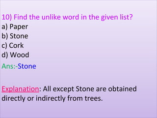 Classification questions and answers | PDF