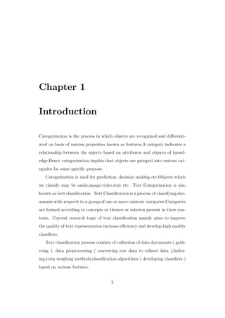 Text Classification/Categorization | PDF