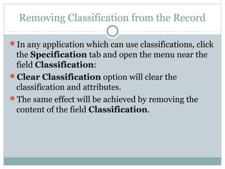 Classifications in IBM Maximo Asset Management | PPT