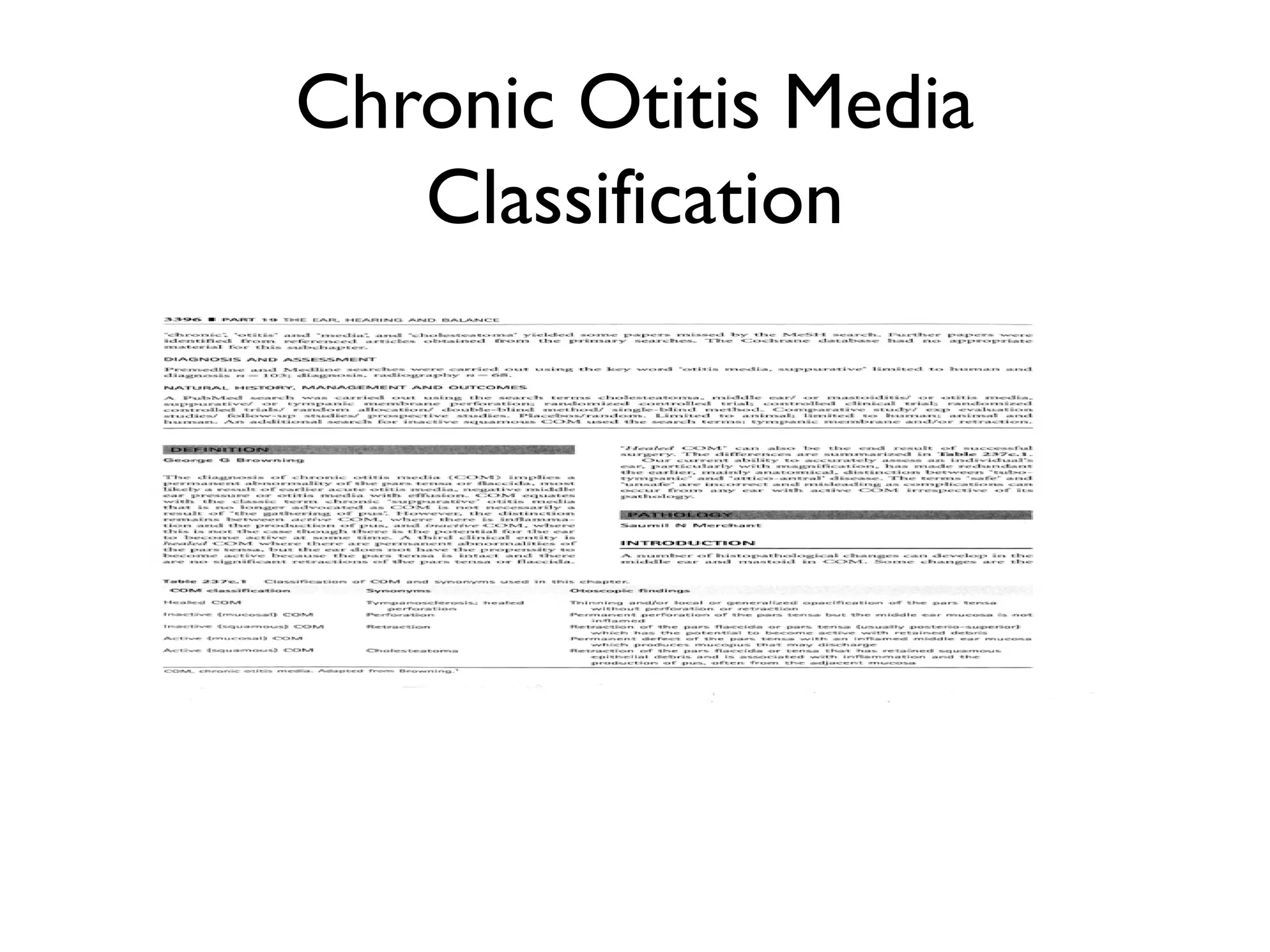 Classifications in ent | PPT