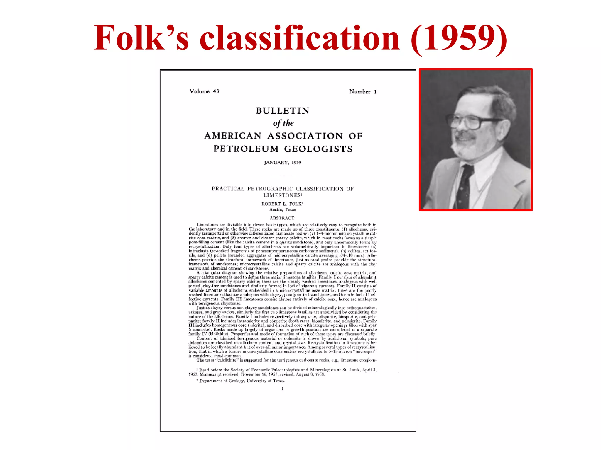 Classifications of carbonate rocks | PDF