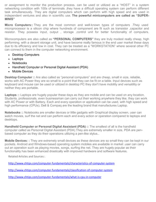 Classifications of computer | PDF