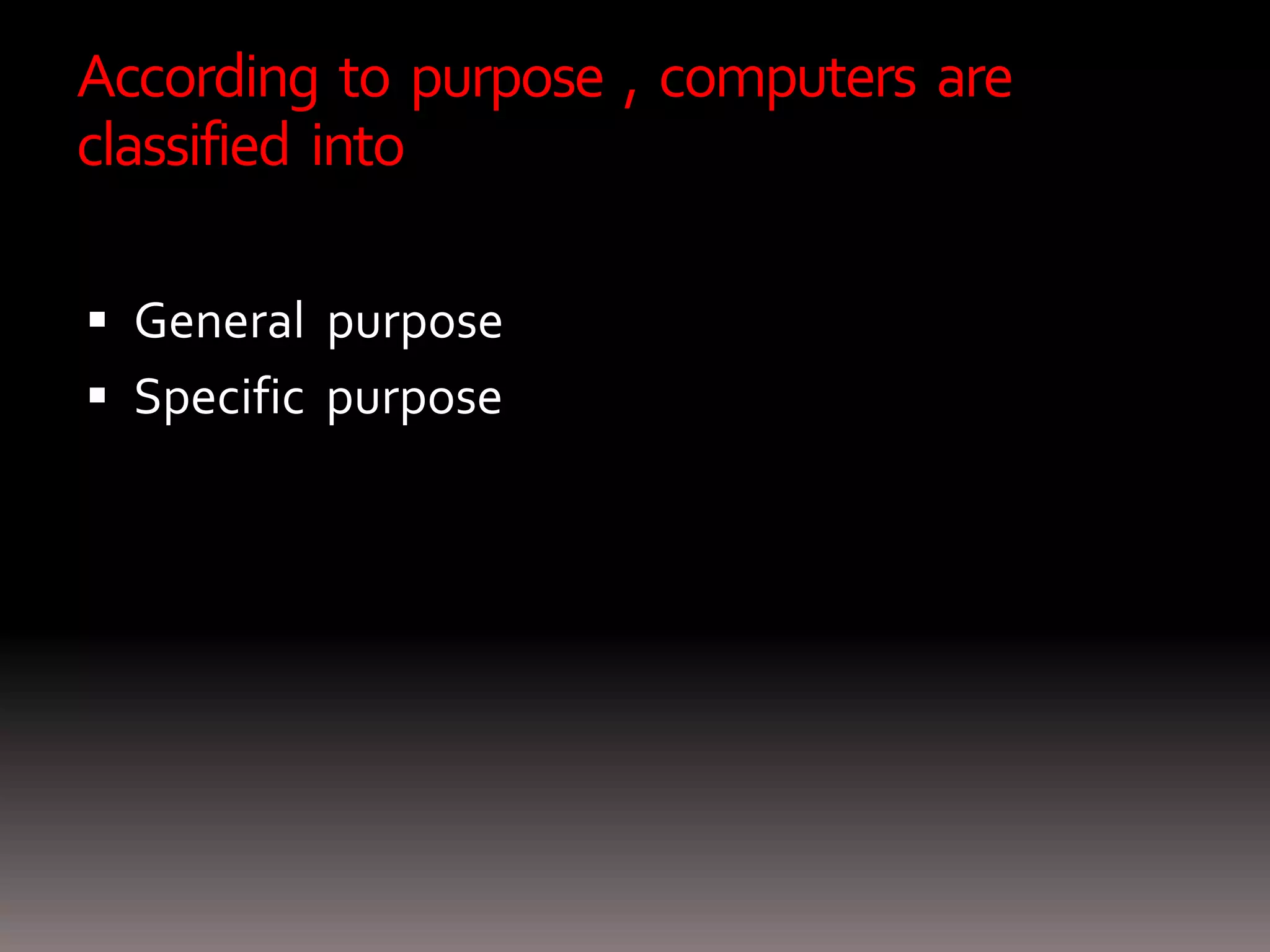 Classifications of computer by bikrant roy | PPTX | Computing | Technology & Computing