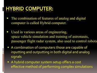 Classifications of computer by bikrant roy | PPTX | Computing | Technology & Computing