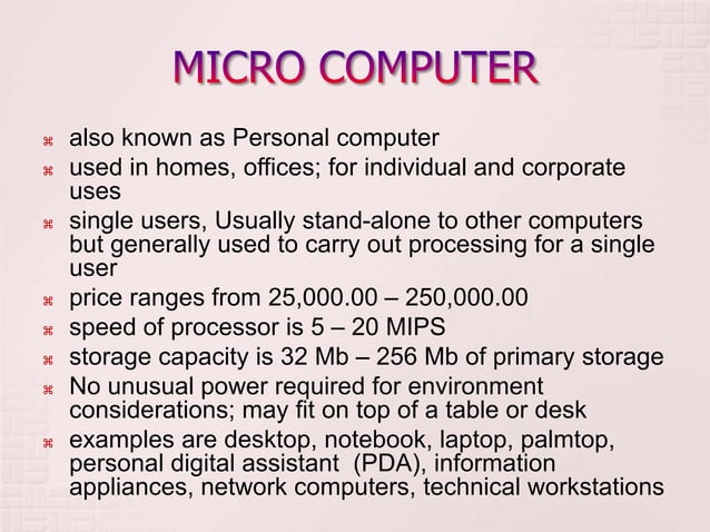 CLASSIFICATIONS_OF_COMPUTERS.pptx | Desktops | Computing
