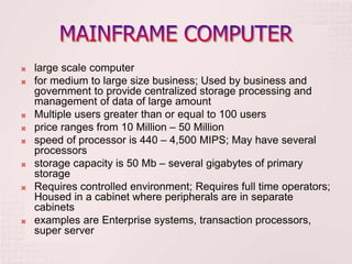 CLASSIFICATIONS_OF_COMPUTERS.pptx | Desktops | Computing