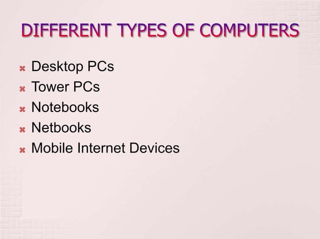 CLASSIFICATIONS_OF_COMPUTERS.pptx | Desktops | Computing