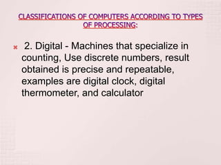 CLASSIFICATIONS_OF_COMPUTERS.pptx | Desktops | Computing