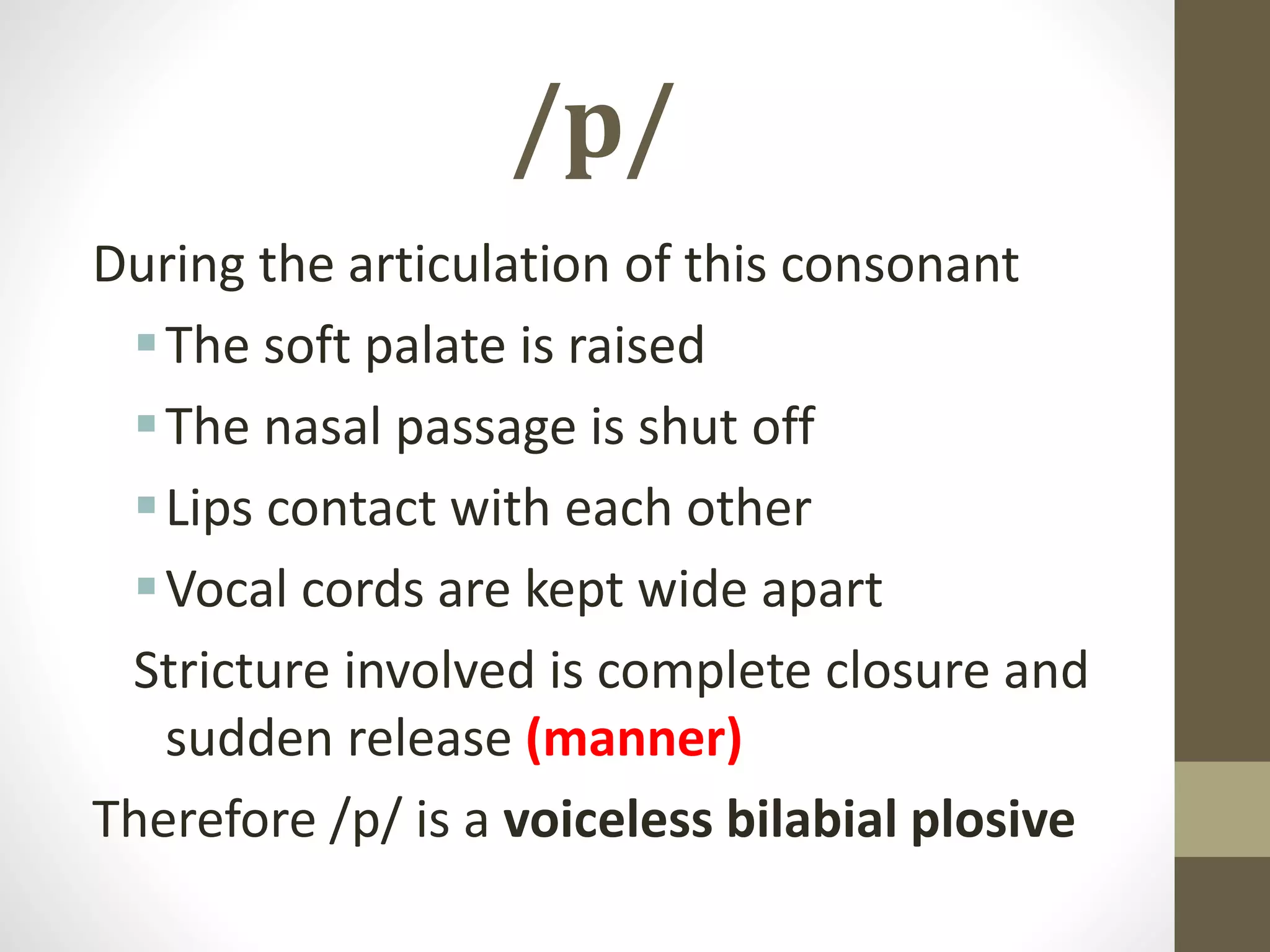 Classifications of consonants | PPTX