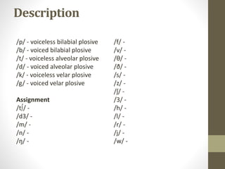 Classifications of consonants | PPTX