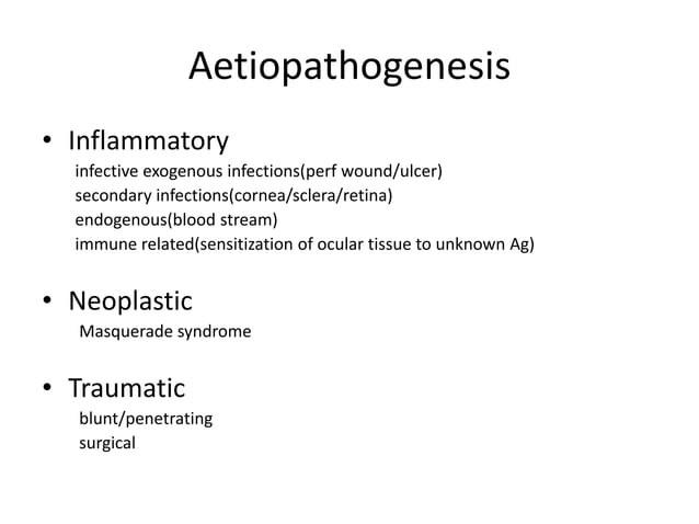 Classifications of etio pathogenesis of ueitis, anterior uieitis-dr.k ...