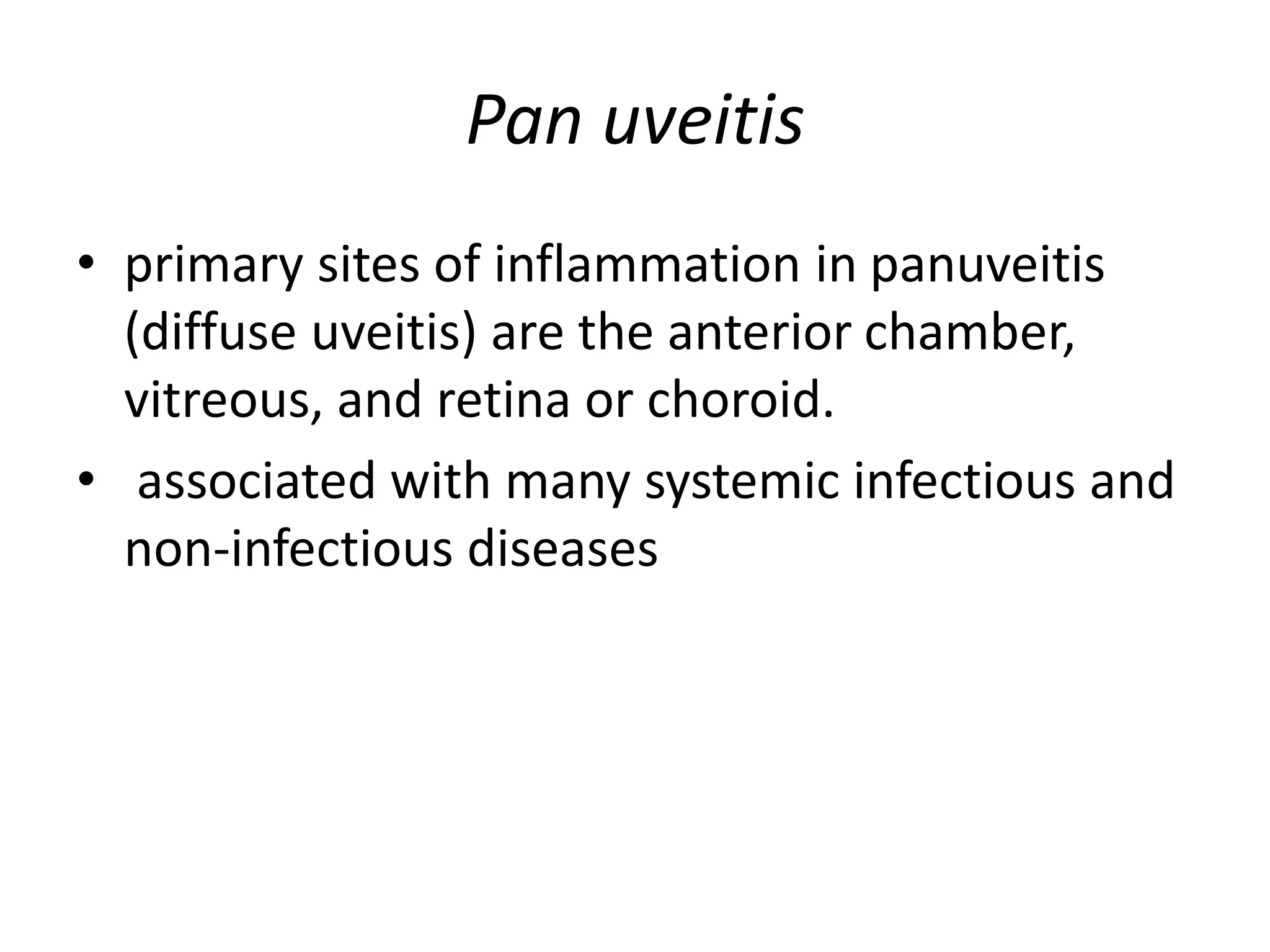 Classifications of etio pathogenesis of uveitis, anterior uveitis- dr.k ...