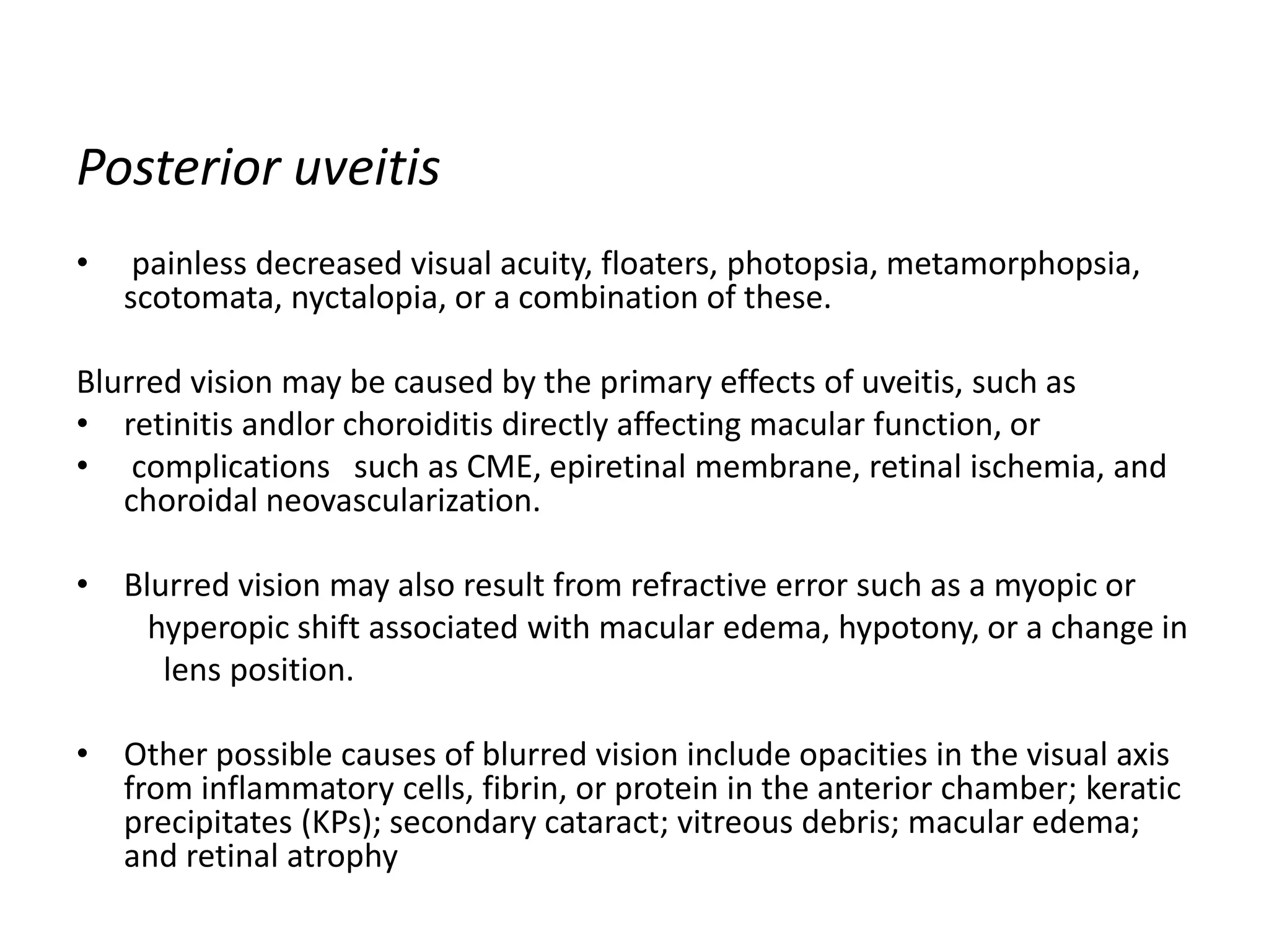 Classifications of etio pathogenesis of uveitis, anterior uveitis- dr.k ...