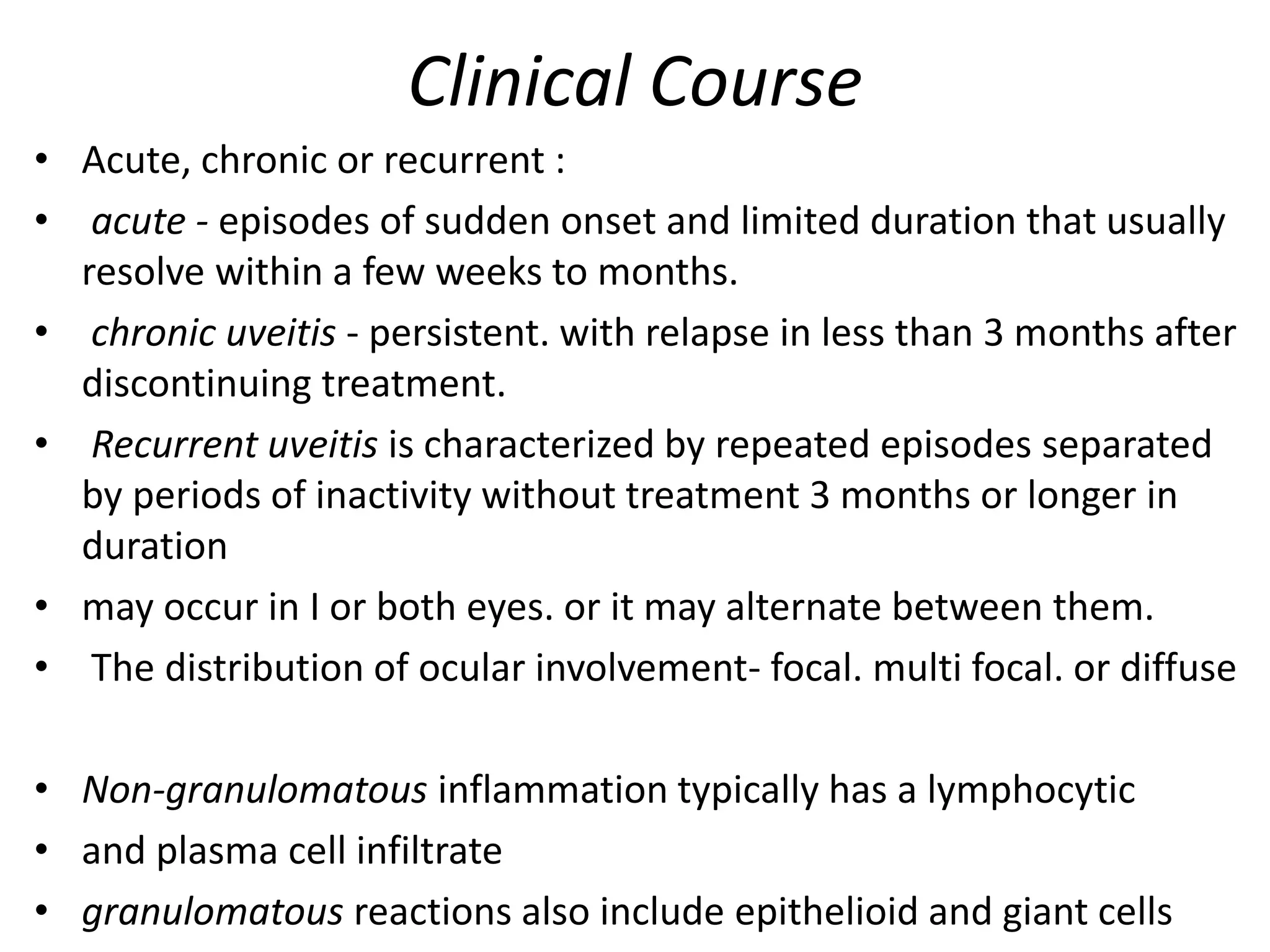 Classifications of etio pathogenesis of uveitis, anterior uveitis- dr.k ...